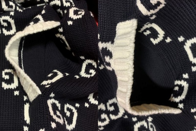 代購代標第一品牌－樂淘letao－ GGパターンが存在感大！【展示級【コットンジップニット ジャケット 厚手・総柄 ストライプ×GGパターン】Mサイズ】M09227